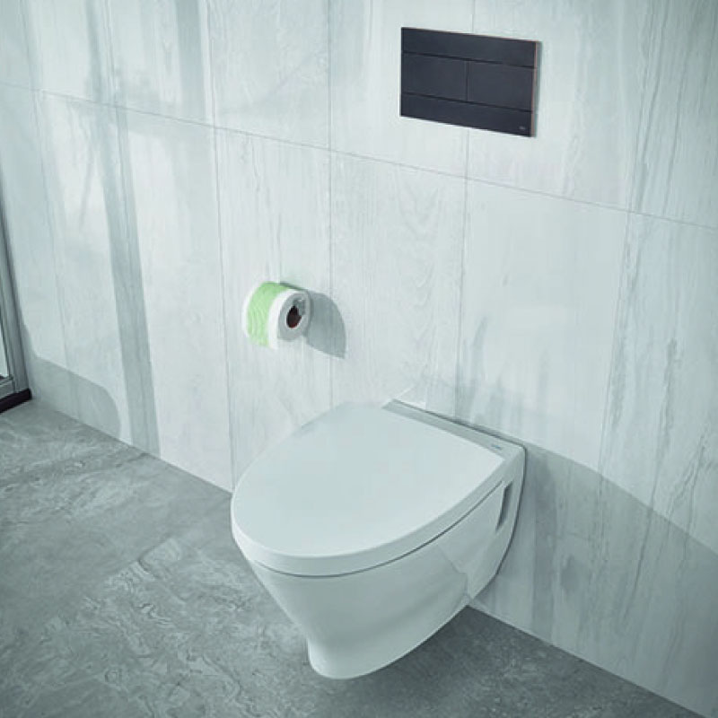 Pulsador empotrado descarga dual Slim Negro Matte 659056