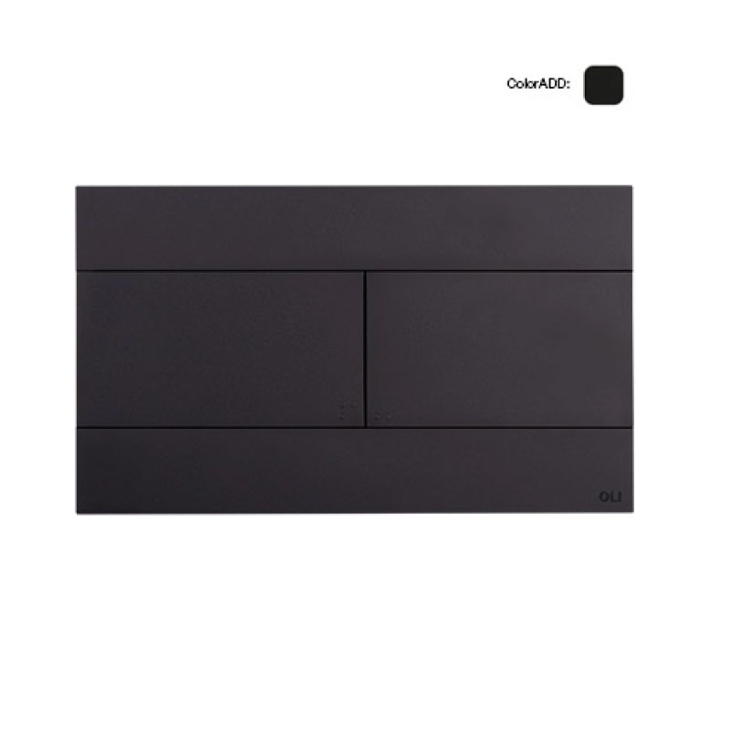 Pulsador empotrado descarga dual Slim Negro Matte 659056