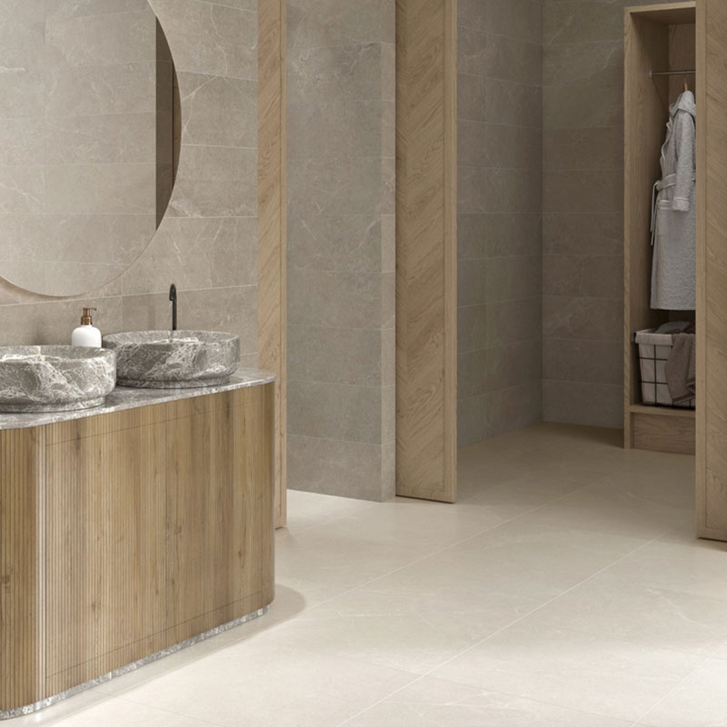 Porcelánico Storm Cream de 90x90 cm